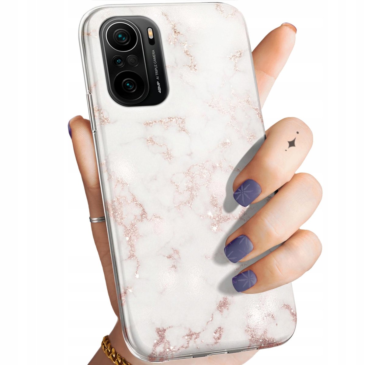 Etui Do Xiaomi Poco F3 / F3 Pro Wzory Białe Kamień Kształty Obudowa ...