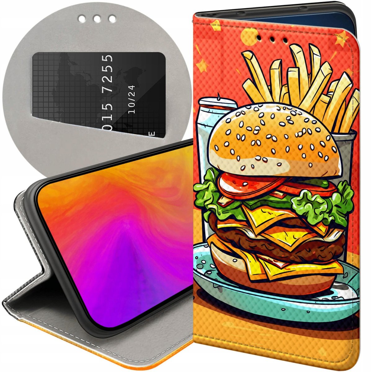 Etui Do Xiaomi Poco F4 Gt Wzory Hamburger Burgery Fast-Food Jedzenie ...