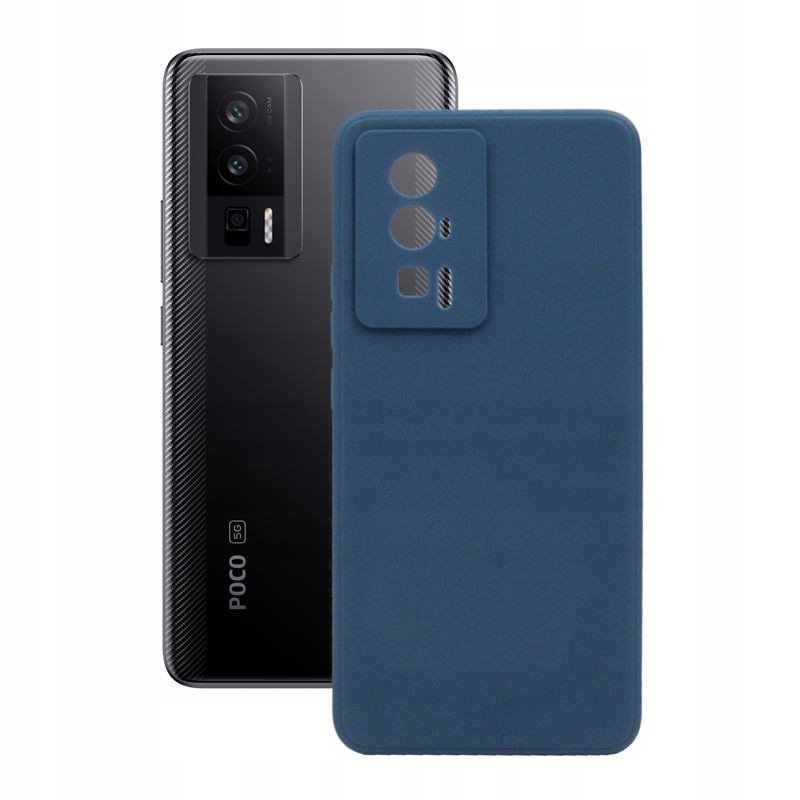 Etui do Xiaomi POCO F5 Pro 5G Jelly Case granatowe MATT Obudowa ...