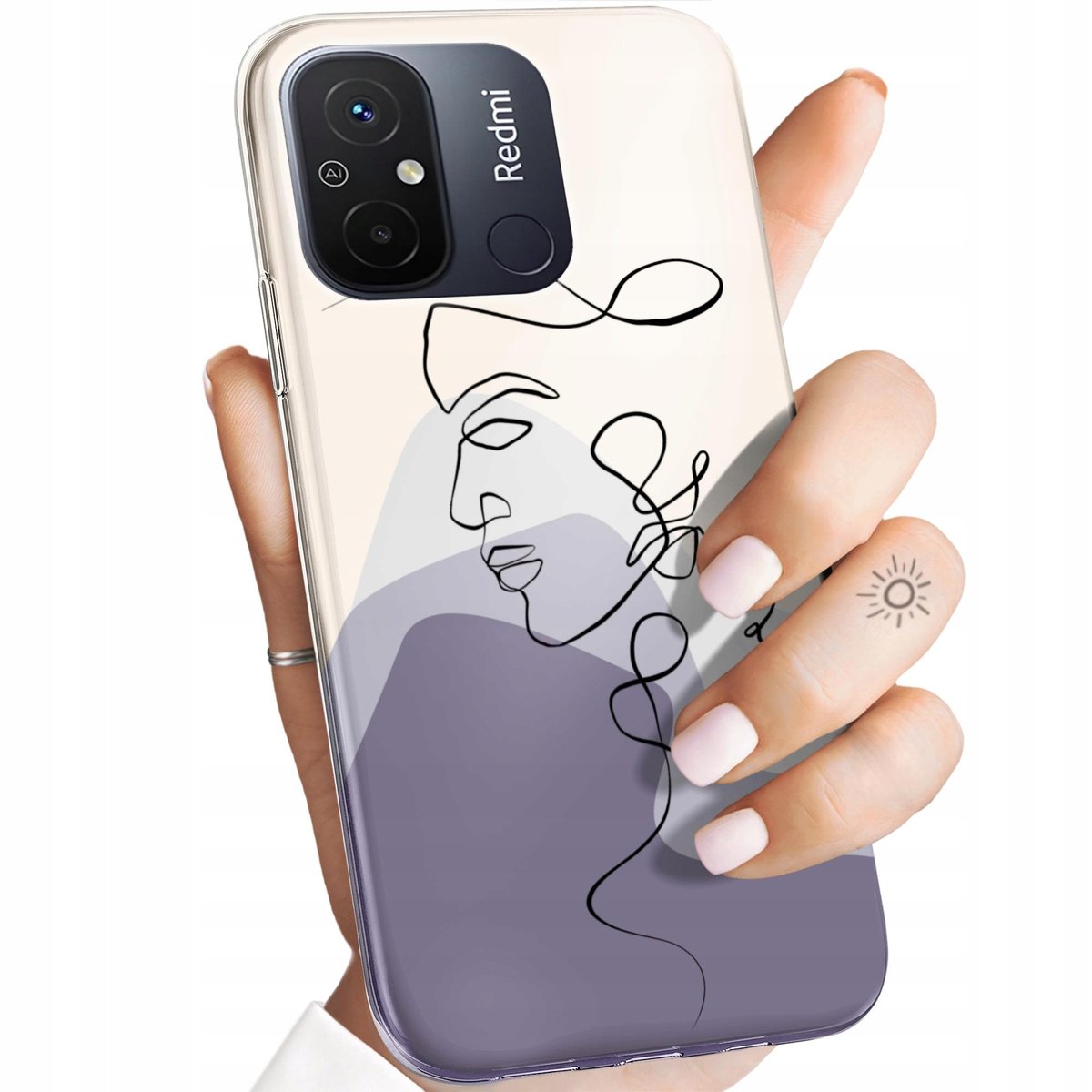 Etui Do Xiaomi Redmi 12C Wzory Continuous Line-Art Kreska Linie Obudowa ...