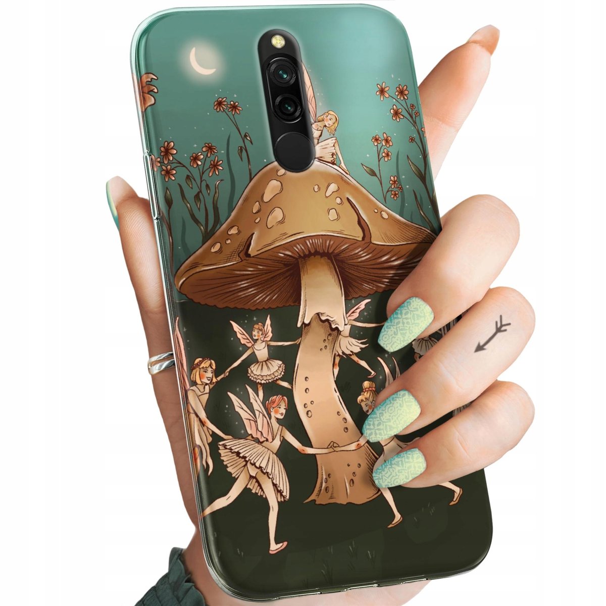 Etui do xiaomi redmi 8 wzory fantasy magic wróżka obudowa pokrowiec ...