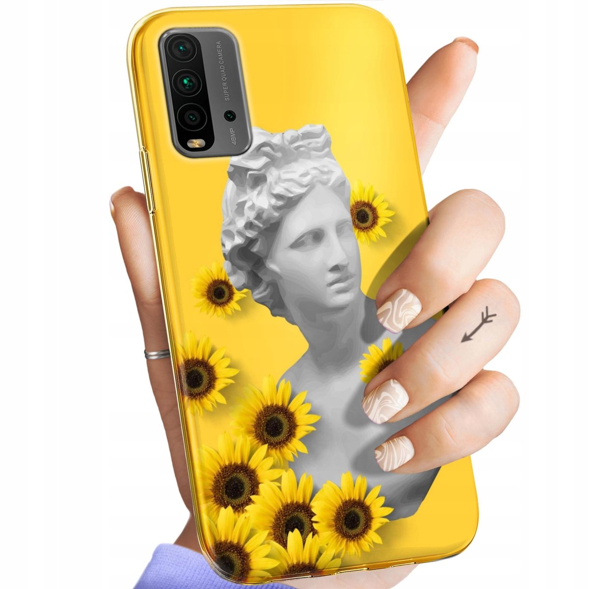 Etui Do Xiaomi Redmi 9T / Poco M3 Wzory Żółte Słoneczne Yellow Obudowa ...