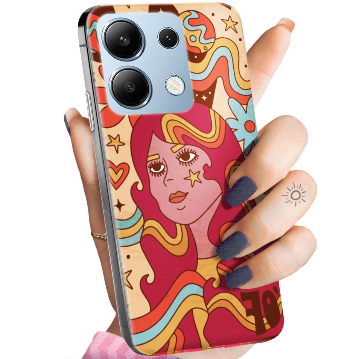 ETUI DO XIAOMI REDMI NOTE 13 4G WZORY HIPPIE PEACE HIPPISI OBUDOWA CASE ...