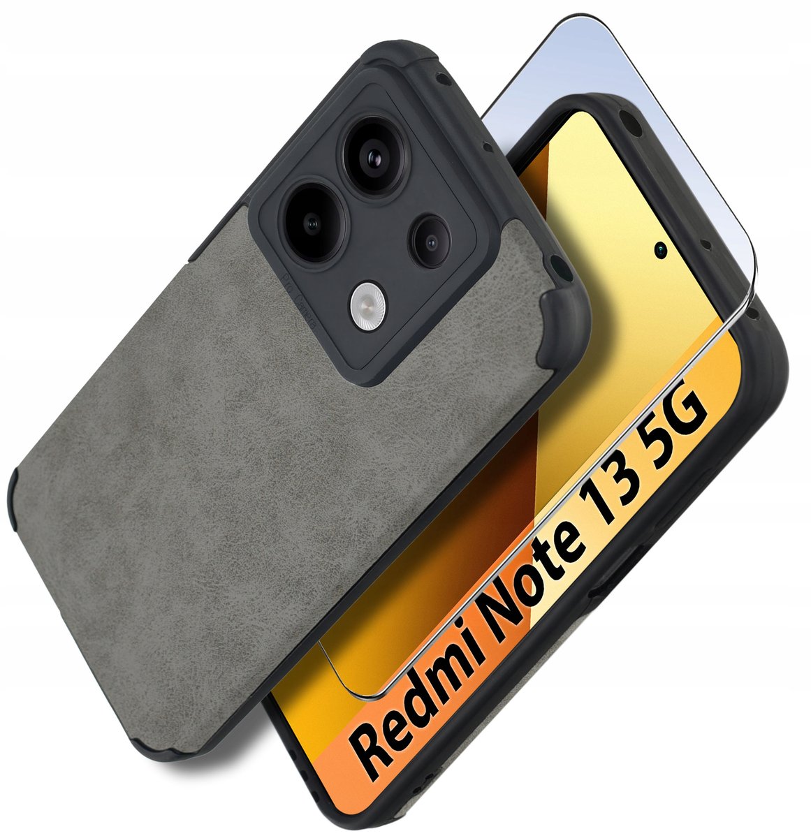 Etui do Xiaomi Redmi Note 13 5G silikonowe SKÓRZANE VINTAGE CASE ...