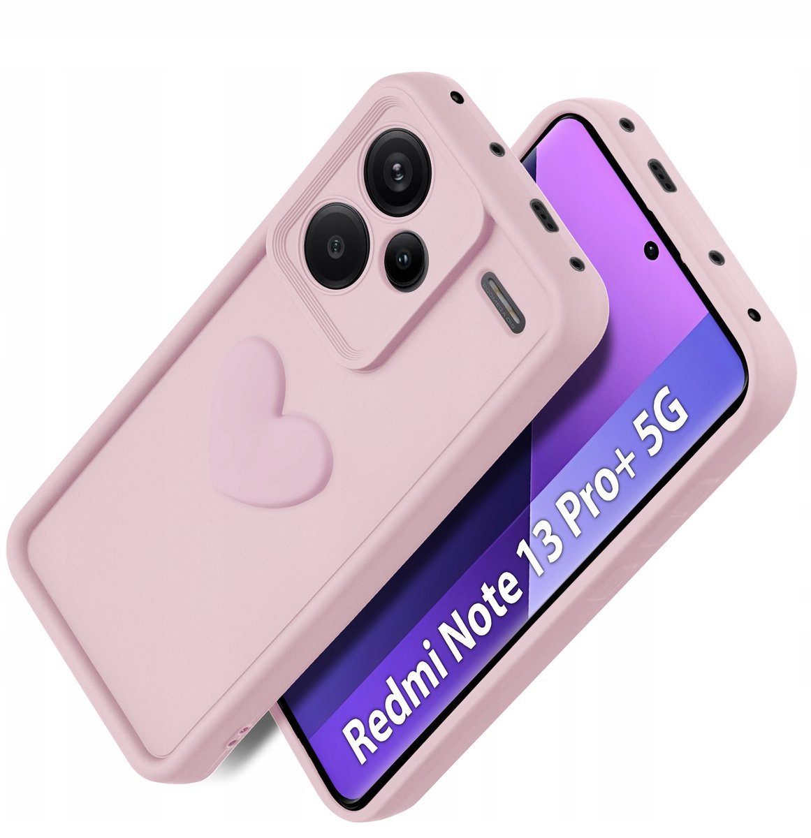 Etui do Xiaomi Redmi Note 13 Pro+ Plus 5G silikonowe MATOWE serce ...