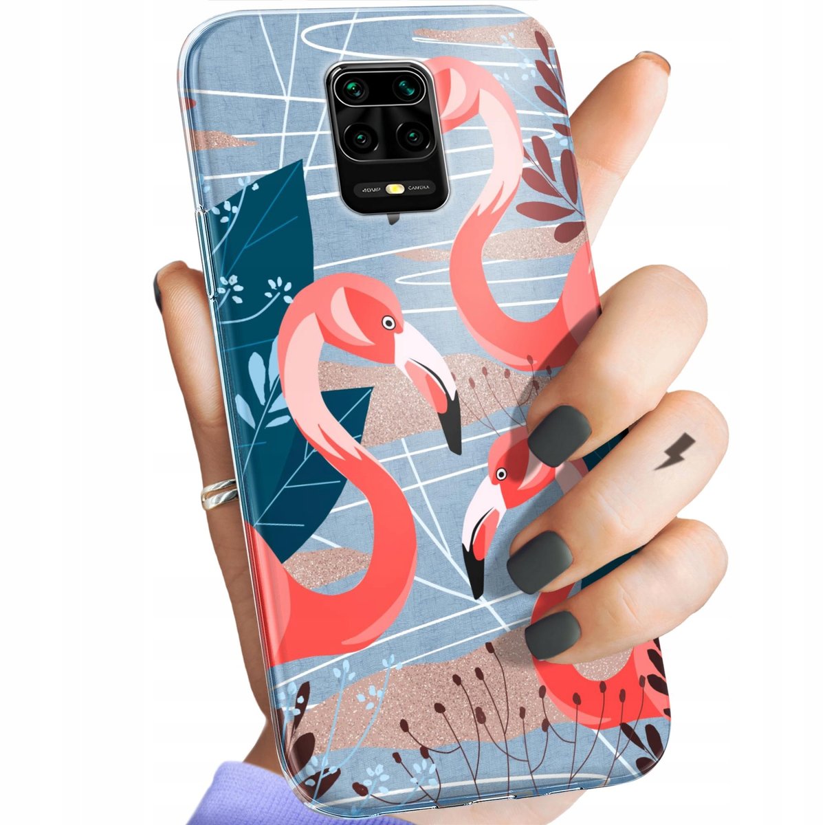 ETUI DO XIAOMI REDMI NOTE 9 PRO WZORY FLAMING FLAMINGI PTAKI OBUDOWA ...