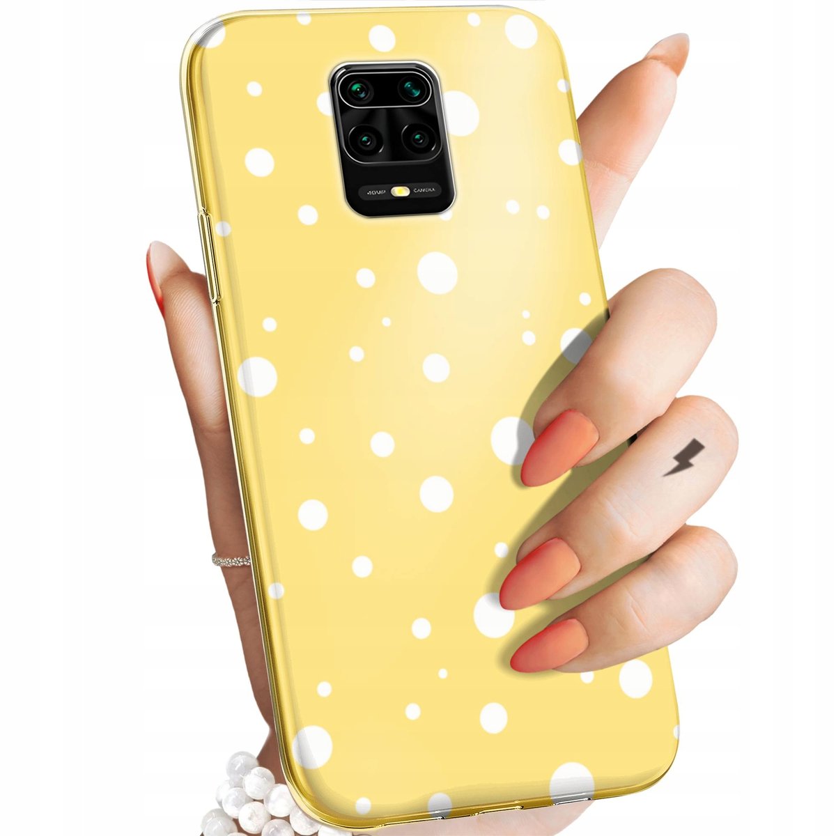 ETUI DO XIAOMI REDMI NOTE 9 PRO WZORY KROPKI GROCHY BOKEH DOTS OBUDOWA ...