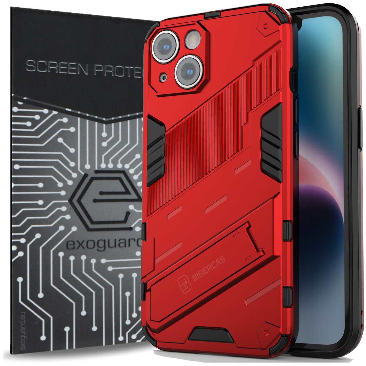 Etui Exoguard Bibercas + Szkło - Apple Iphone 14 - Pancerne Case ...