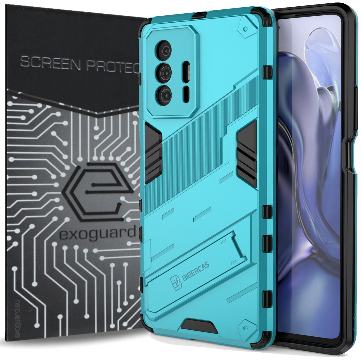 ETUI EXOGUARD BIBERCAS + SZKŁO - XIAOMI 11T / 11T PRO - PANCERNE CASE ...