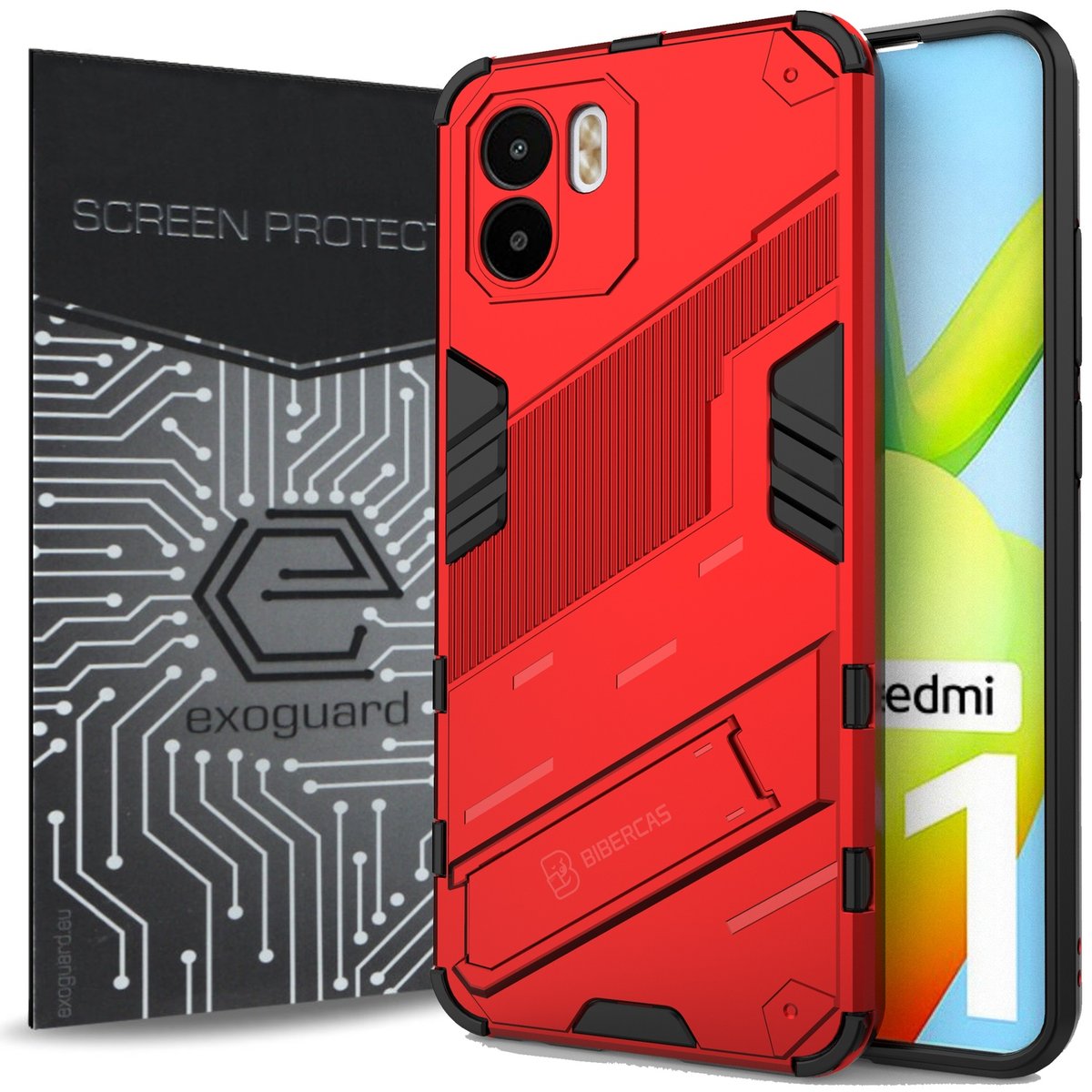 ETUI EXOGUARD BIBERCAS + SZKŁO - XIAOMI REDMI A1 - PANCERNE CASE ...