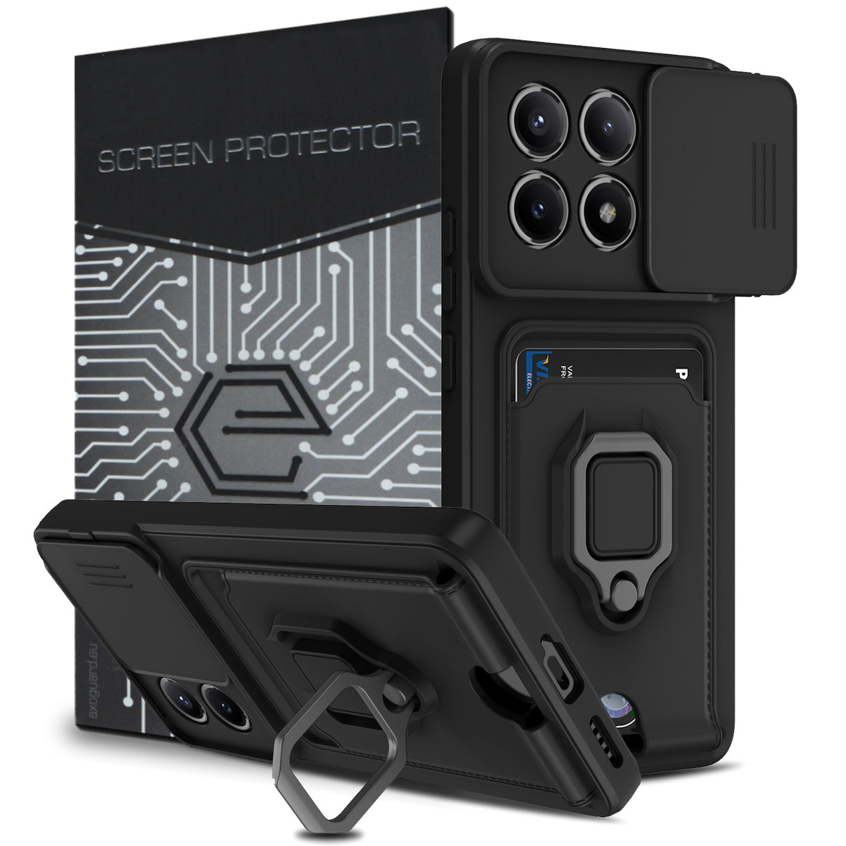 ETUI EXOGUARD CARD LITE + SZKŁO - XIAOMI POCO X6 PRO 5G - PANCERNE CASE ...