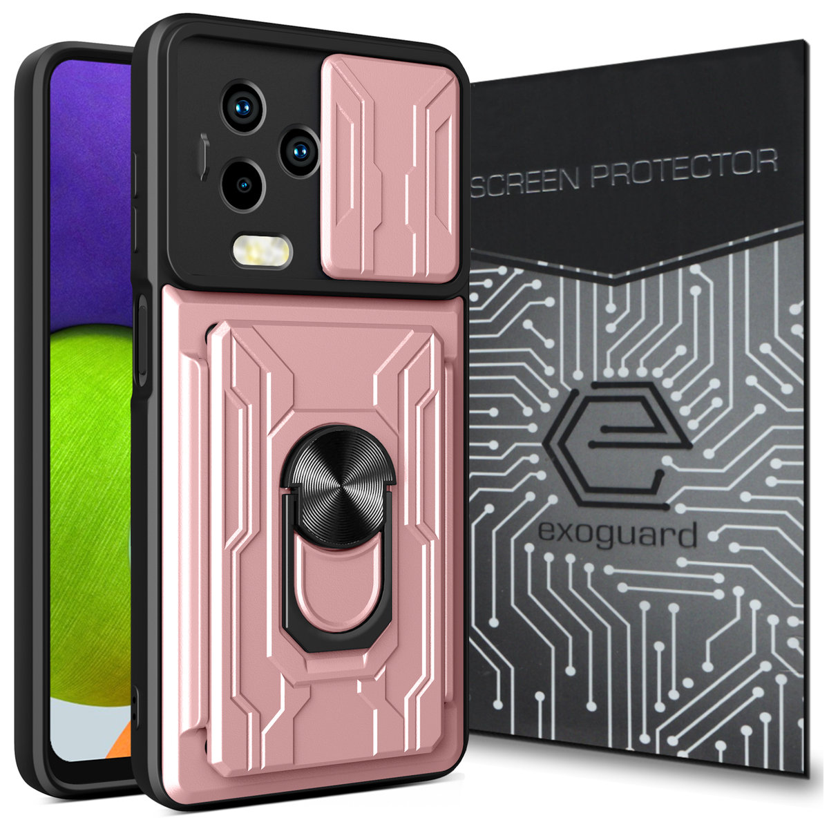 ETUI EXOGUARD CARDSHIELD + SZKŁO - INFINIX NOTE 12 2023 / 12 PRO – PANCERNE CASE OBUDOWA FUTERAŁ ...