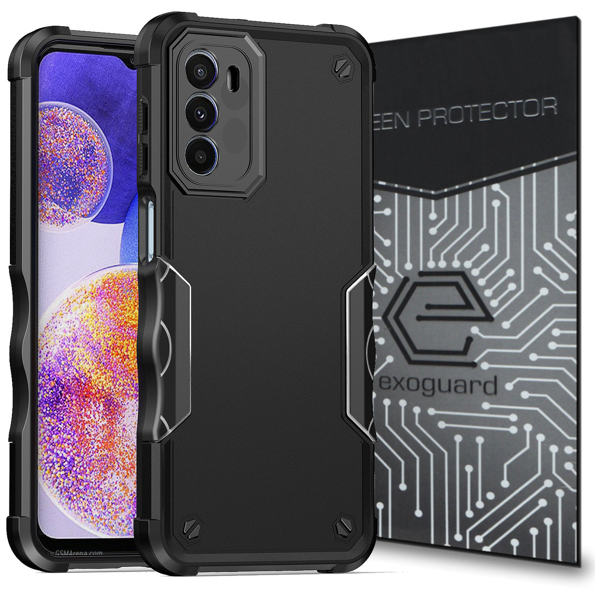 Etui Exoguard Dual + Szkło - Motorola Moto G52 / G82 5G - Pancerne Case ...