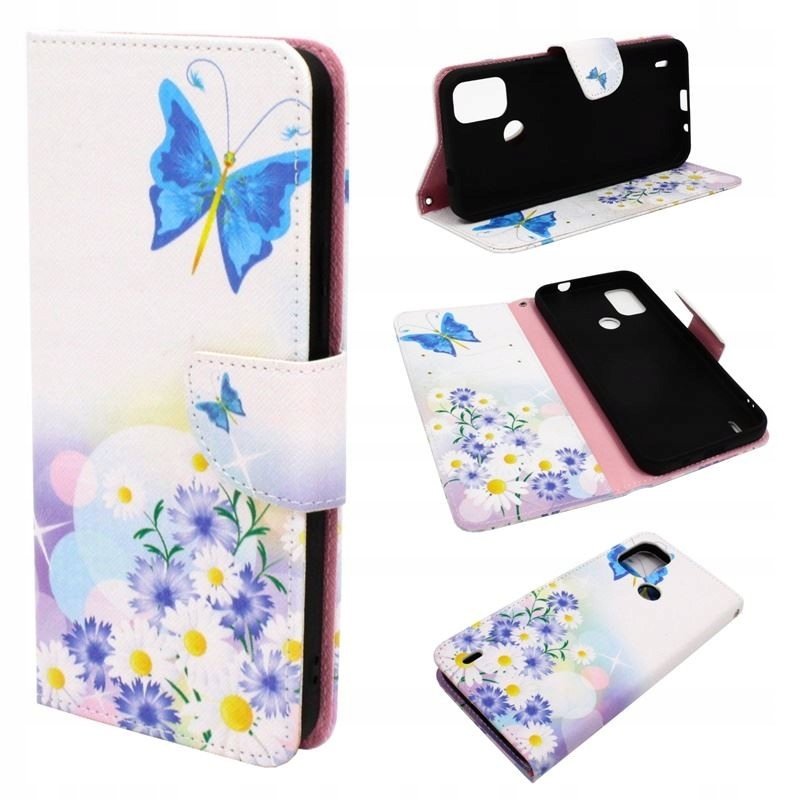 Etui Fancy Diary do Nokia C21 Plus TA-1424 motyl Obudowa Case Pokrowiec ...