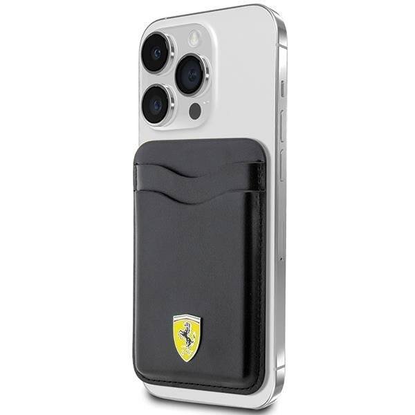 Etui Ferrari Wallet Card Slot FEWCMRSIK - czarne MagSafe Leather 2023 ...