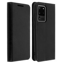 Etui Folio Prawdziwa Skóra Samsung Galaxy S20 Ultra Etui z miejscem na kartę Podstawka wideo ...