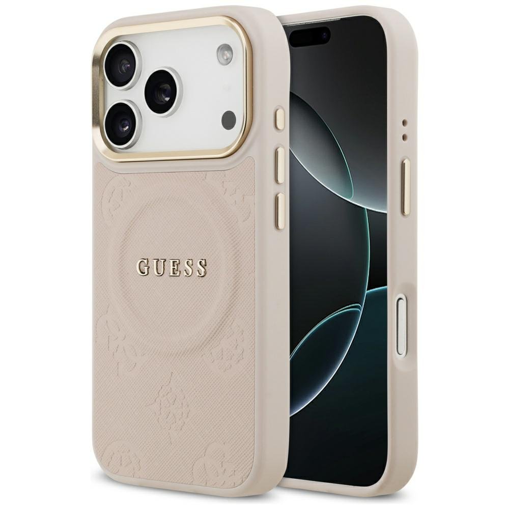 Etui Guess Peony Hot Stamp MagSafe do iPhone 17 Pro różowy - GUESS ...
