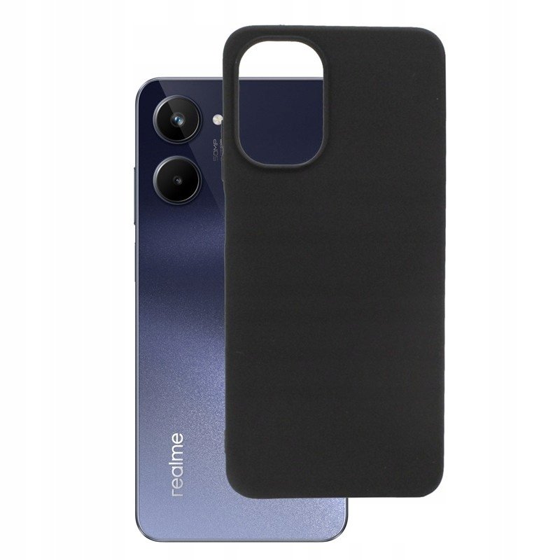 Etui Jelly Do Realme 10 4G Rmx3630 Czarne Matt Pokrowiec Case Obudowa ...
