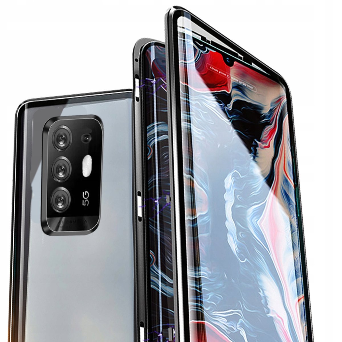 Etui Magnetyczne marki OXYGEN do OPPO RENO 5Z 5G - OXYGEN | Sklep EMPIK.COM
