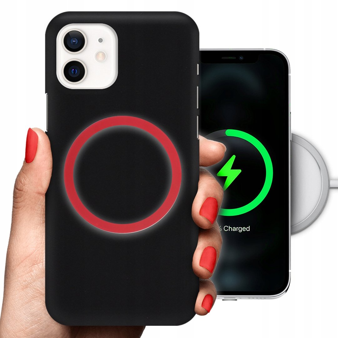 ETUI MATOWE MAGSAFE do APPLE IPHONE 12 RING RED - Funnycase | Sklep ...