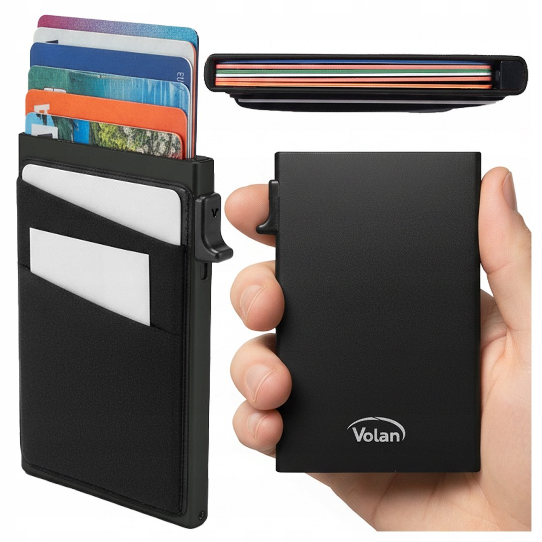 Etui na karty Kredytowe Płatnicze ALUMINIOWE CARD HOLDER Portfel RFID ...