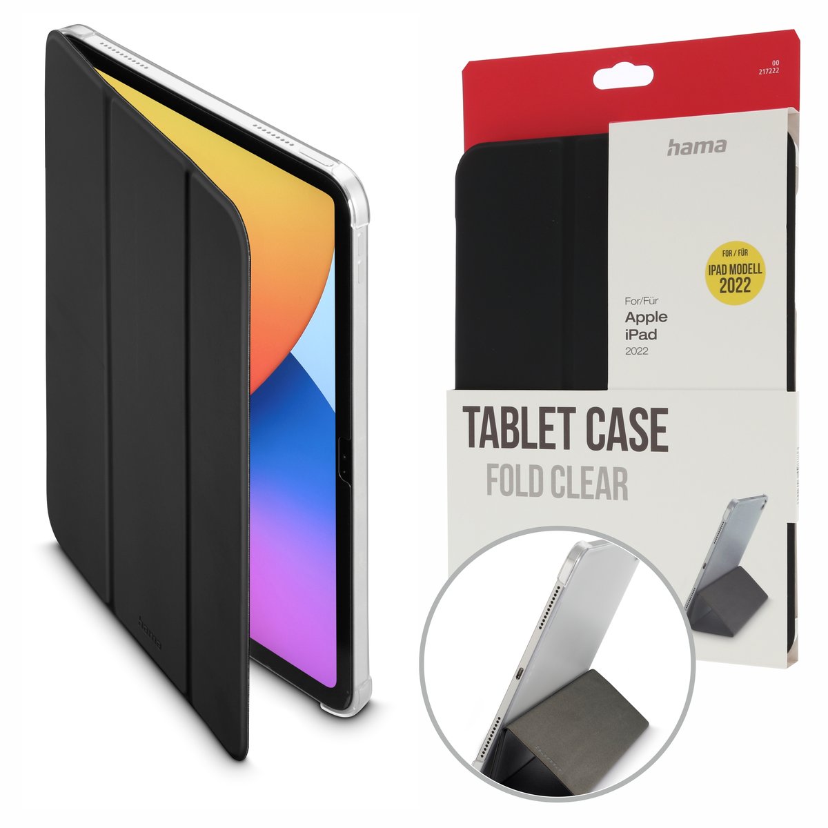 Etui na tablet iPad 10.9" 10 gen 2022 Hama Fold Clear czarne - Hama | Sklep EMPIK.COM