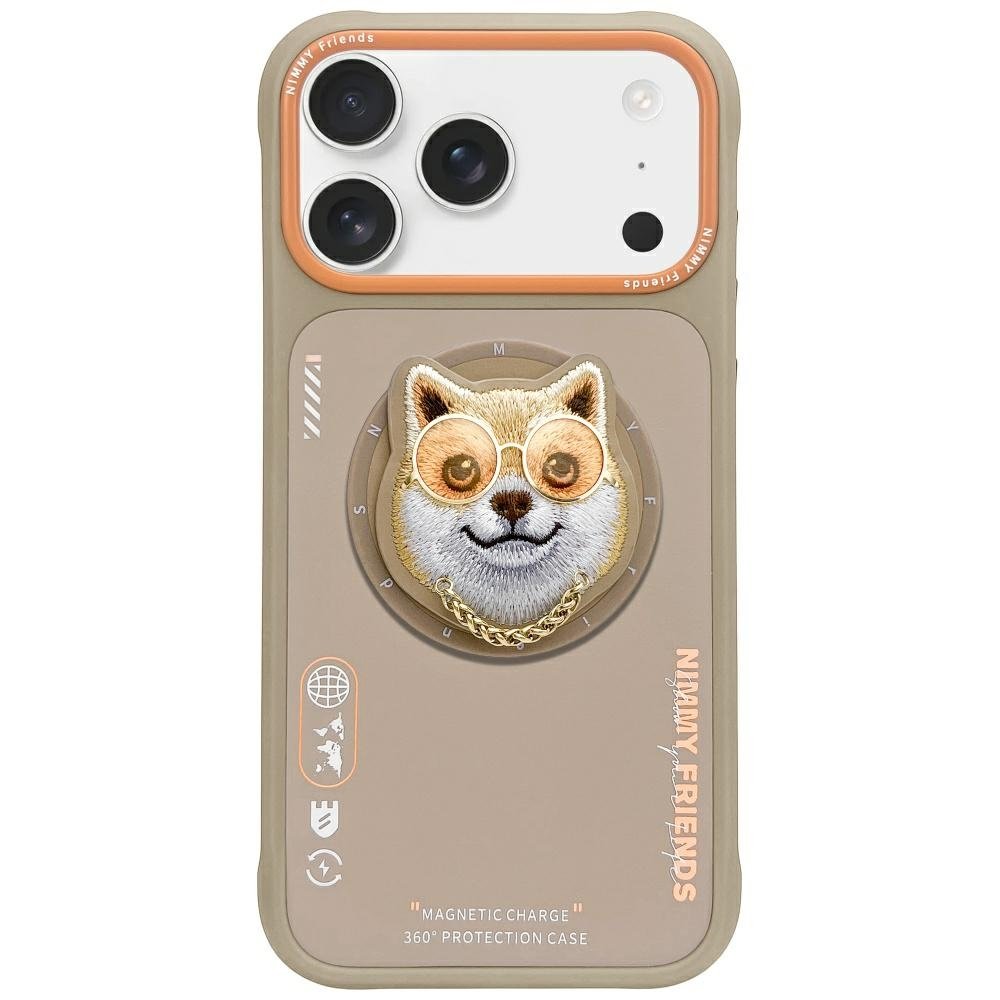 Etui Nimmy Glasses Cool Dog MagSafe do iPhone 17 Pro Max beżowy - Inna ...