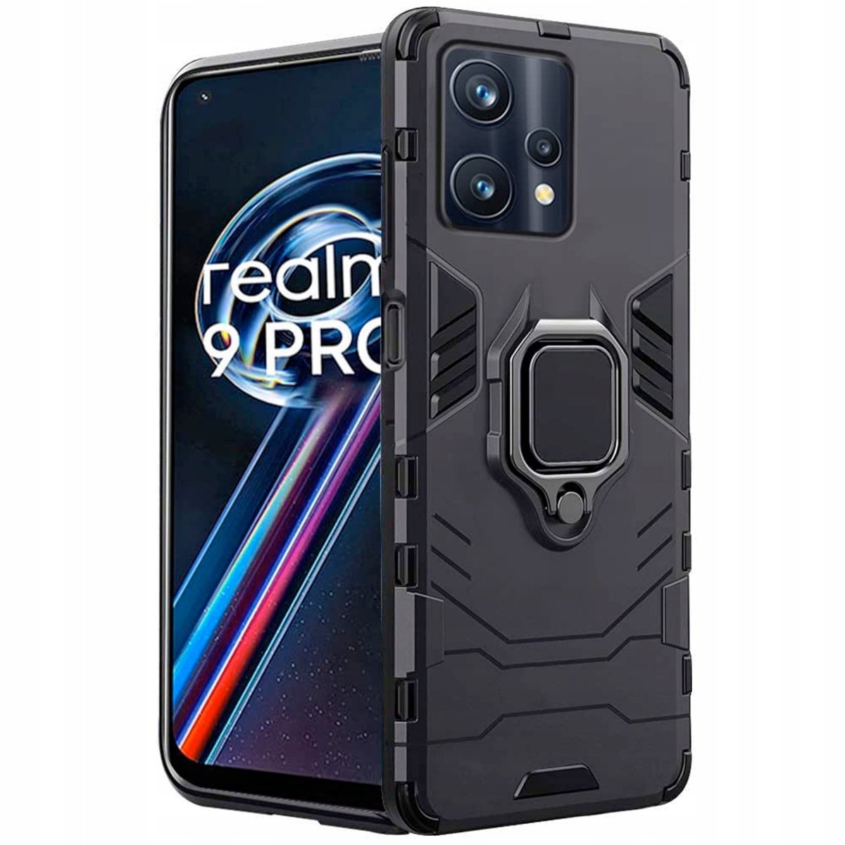 Etui Pancerne Do Realme 9 5G / 9 Pro Czarne Obudowa Armor Holder Ring Case - Realme | Sklep ...