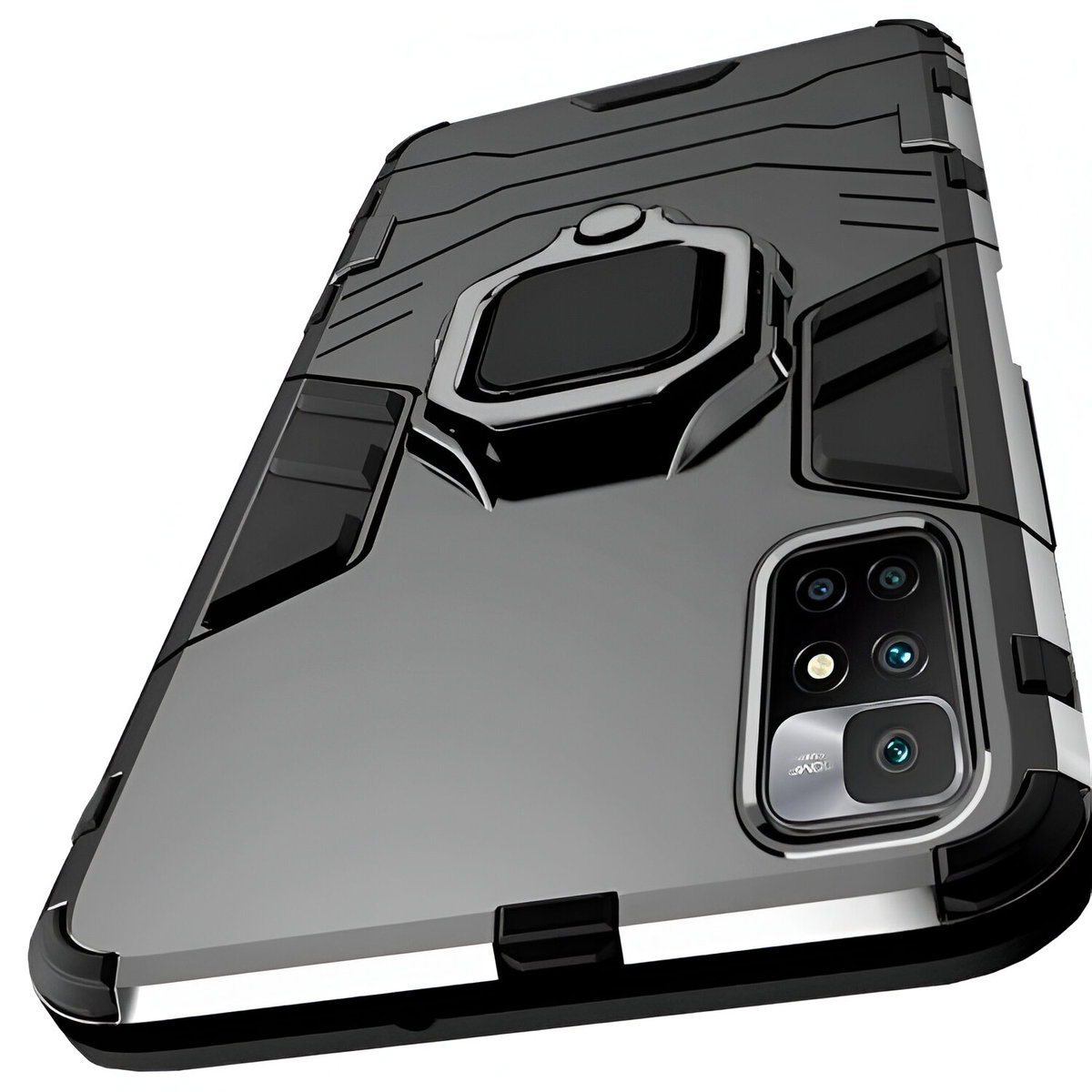 Etui Pancerne Do Xiaomi Poco M4 Pro 5G Czarne Obudowa Armor Holder Ring ...