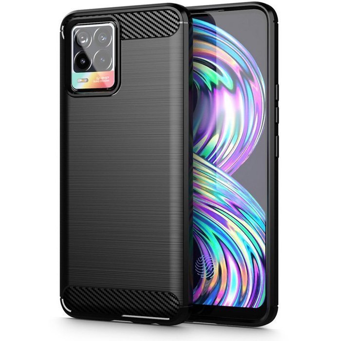 Etui Pancerne Karbon Realme 8I Czarny - Bestphone | Sklep EMPIK.COM