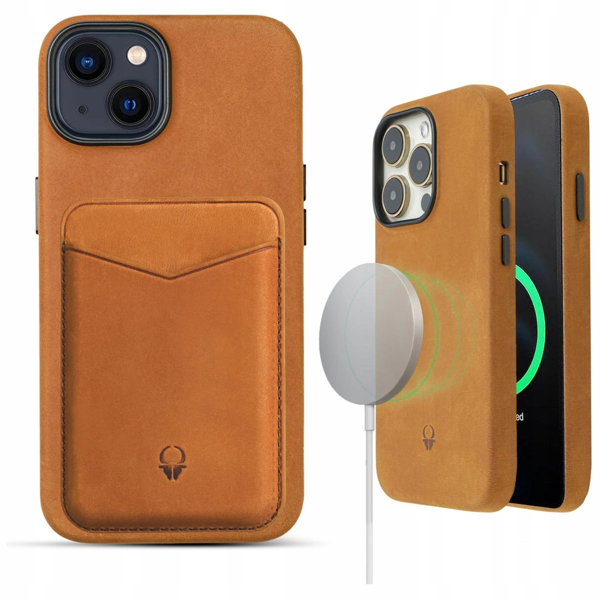 Etui Plecki iPhone 14 Pro Max Skorzane Naturalna Skora Apple MagSafe ...