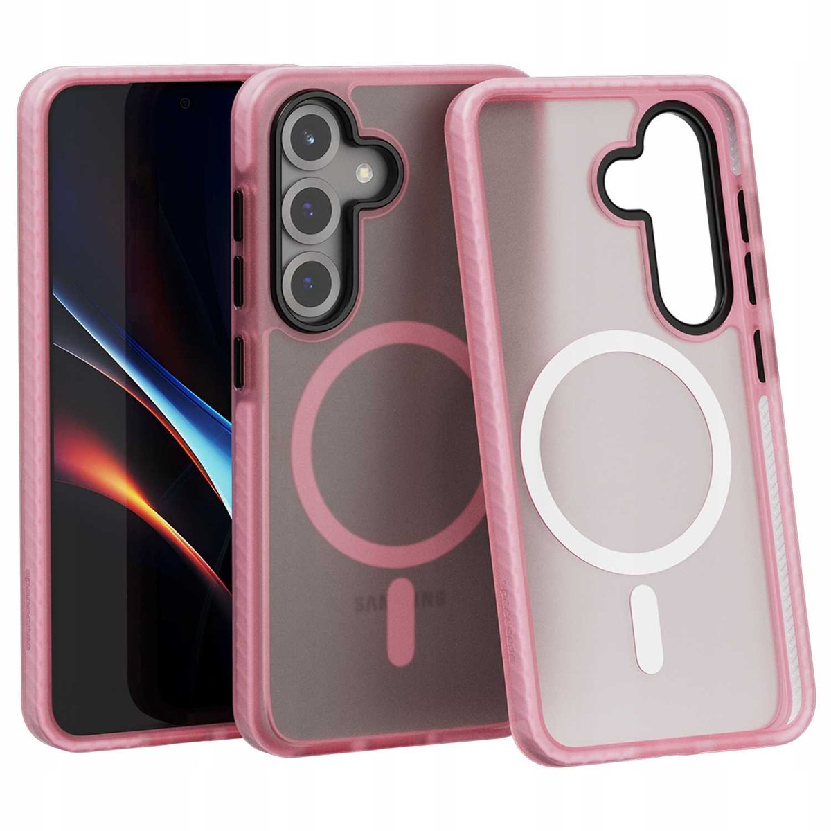 Etui plecki magnetyczne Spacecase Hybrid Fusion Mag do Galaxy S25 Pink ...
