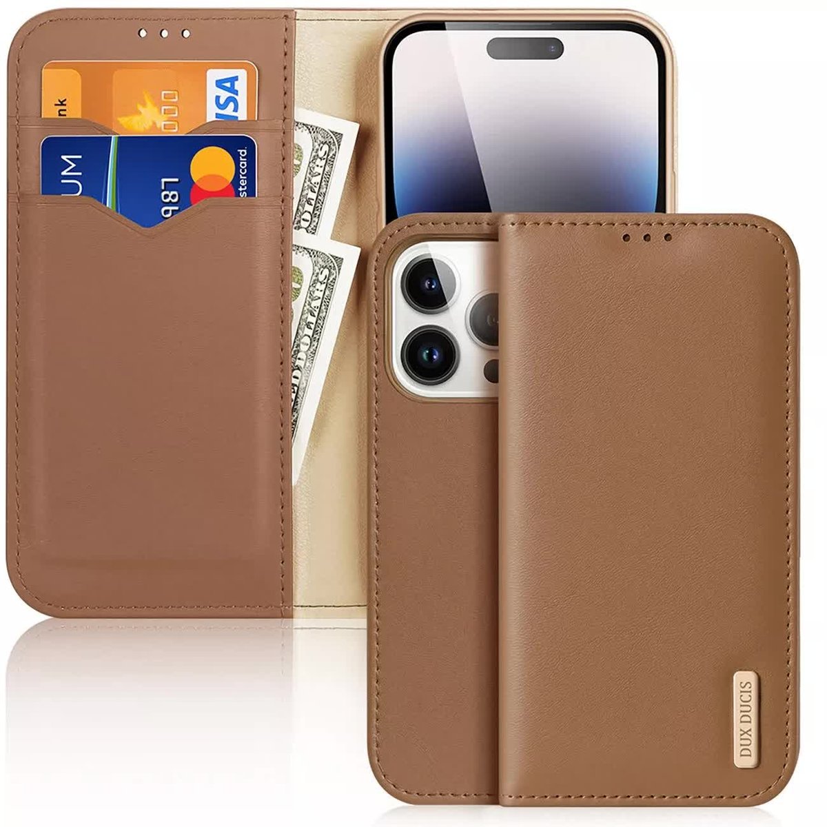 Etui portfel z blokadą RFID do iPhone 15 Pro Max Dux Ducis Hivo ...