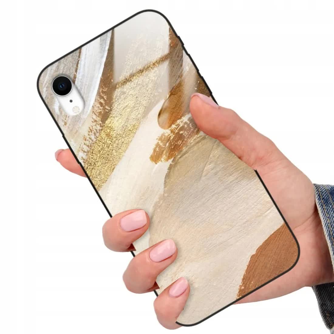 Etui Premium Glass Szklane Do Iphone Xr Beige Beżowe Delikatne Modne ...