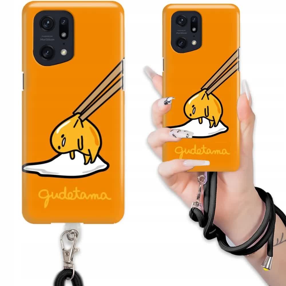 Etui QUICK do OPPO FIND X5 PRO Czarny Sznurek Jajko Gudetama Śmieszne ...