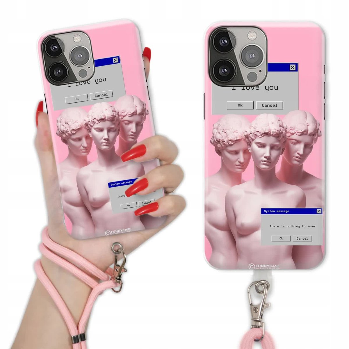 Etui QUICK Różowy Sznurek do iPHONE 13 PRO MAX Klasyczne Nowoczesne ...