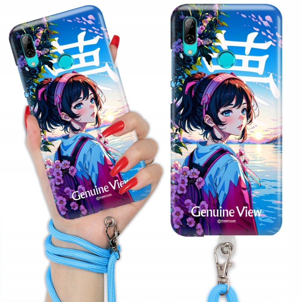 Etui QUICK Sznurek Niebieski do HUAWEI Y7 2019 ANIME Sakura Dreams ...