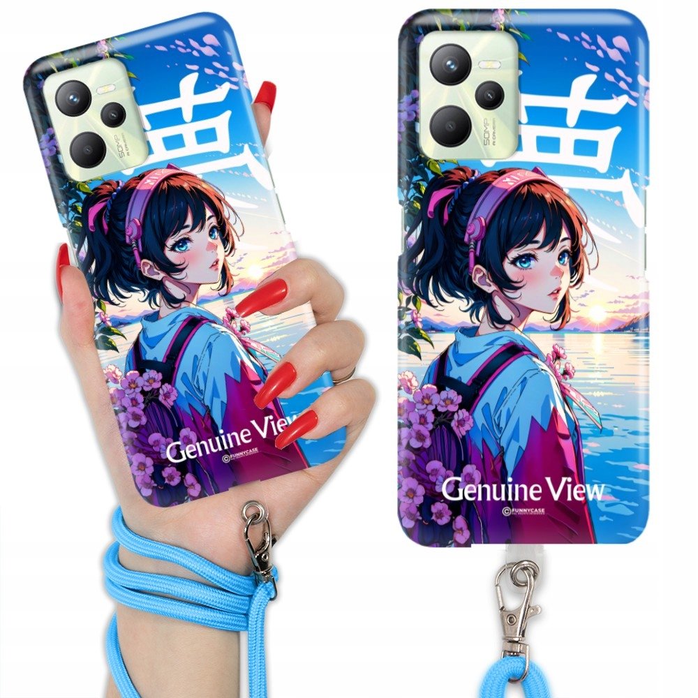 Etui QUICK Sznurek Niebieski do REALME C35 ANIME Sakura Dreams Wiele ...