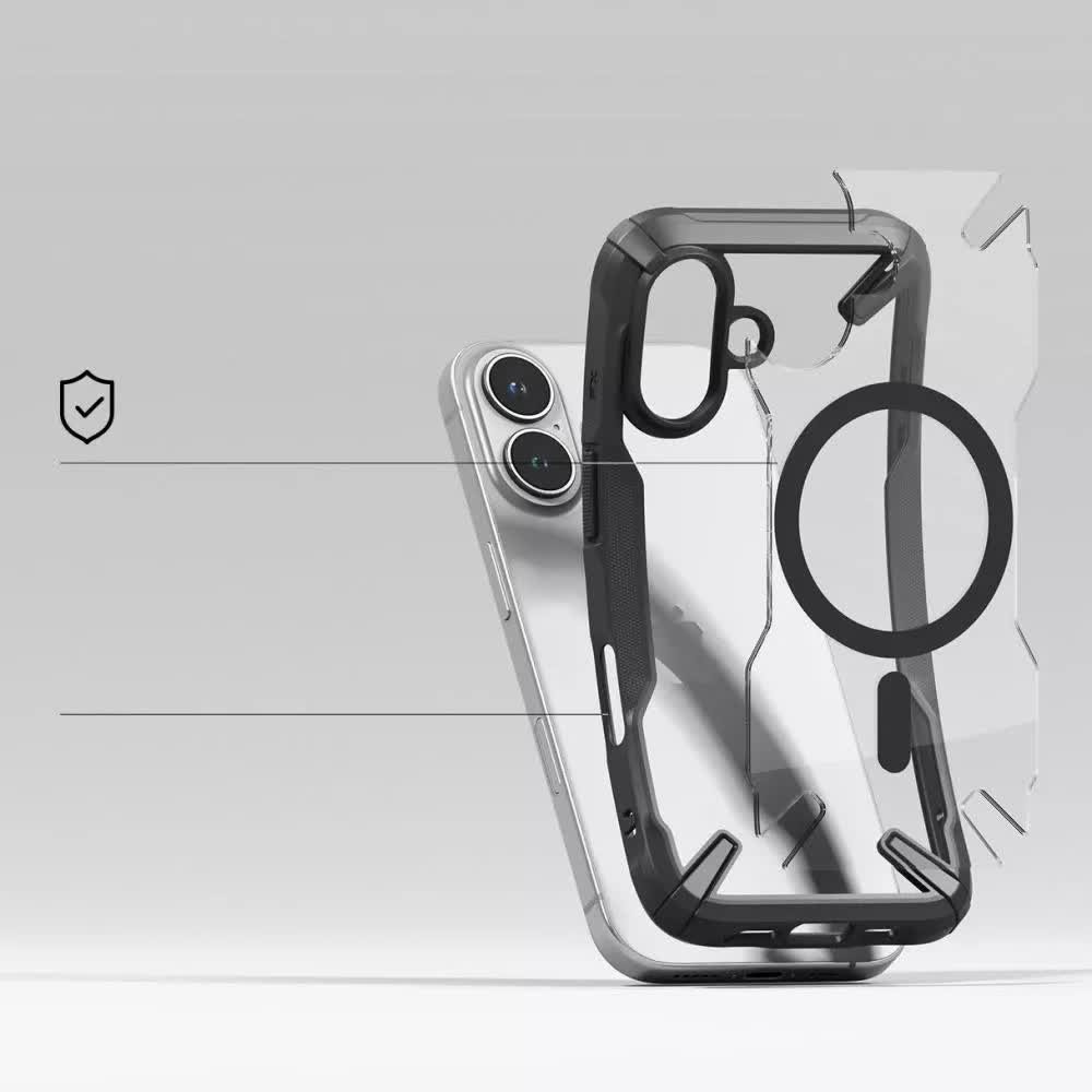 Etui Ringke Fusion x Magnetic Magsafedo iPhone 16 Black - Ringke ...