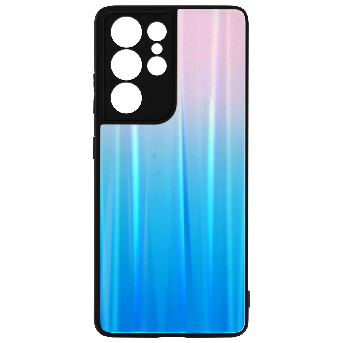 Etui Samsung Galaxy S21 Ultra Bi-material Holographic Shiny Thin różowe ...