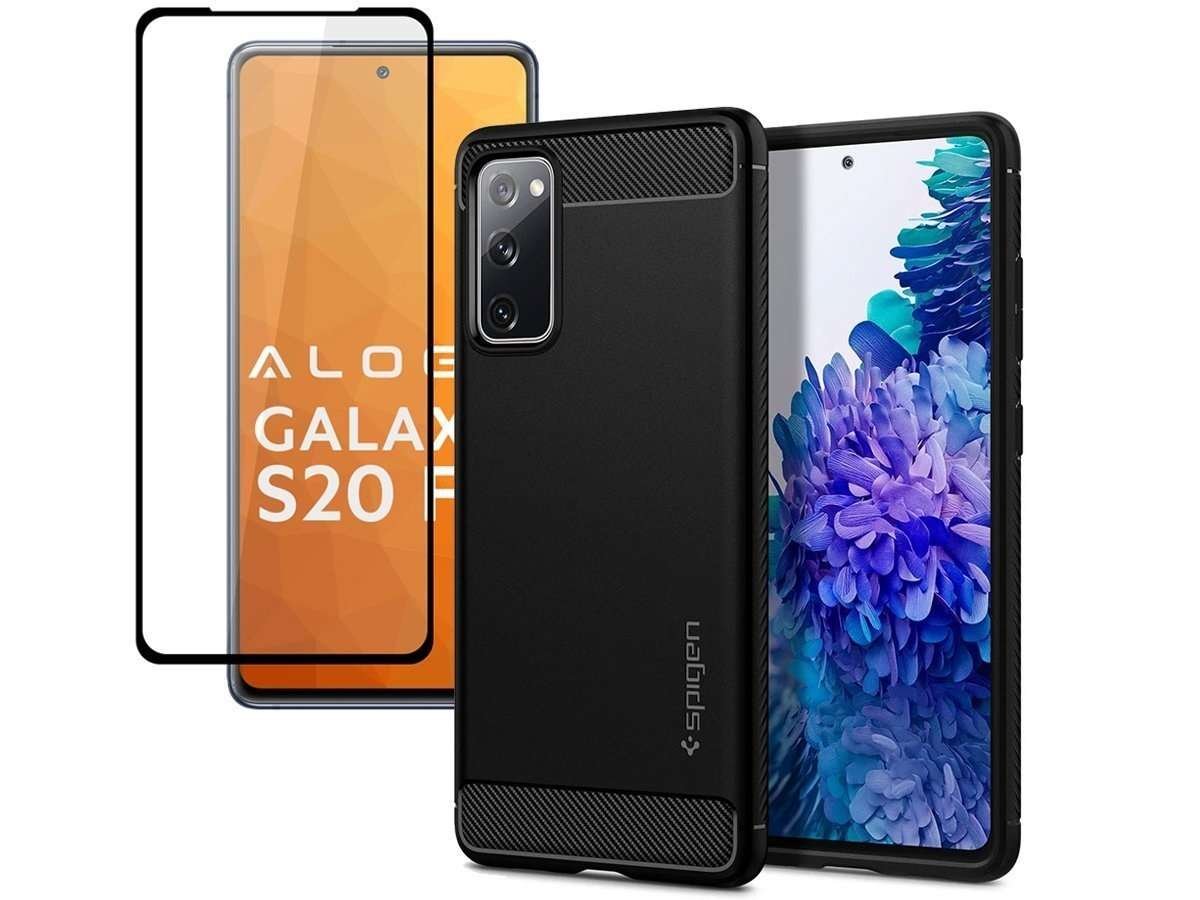 Etui Spigen Rugged Armor do Samsung Galaxy S20 FE Matte Black + Szkło Alogy Full - Spigen ...