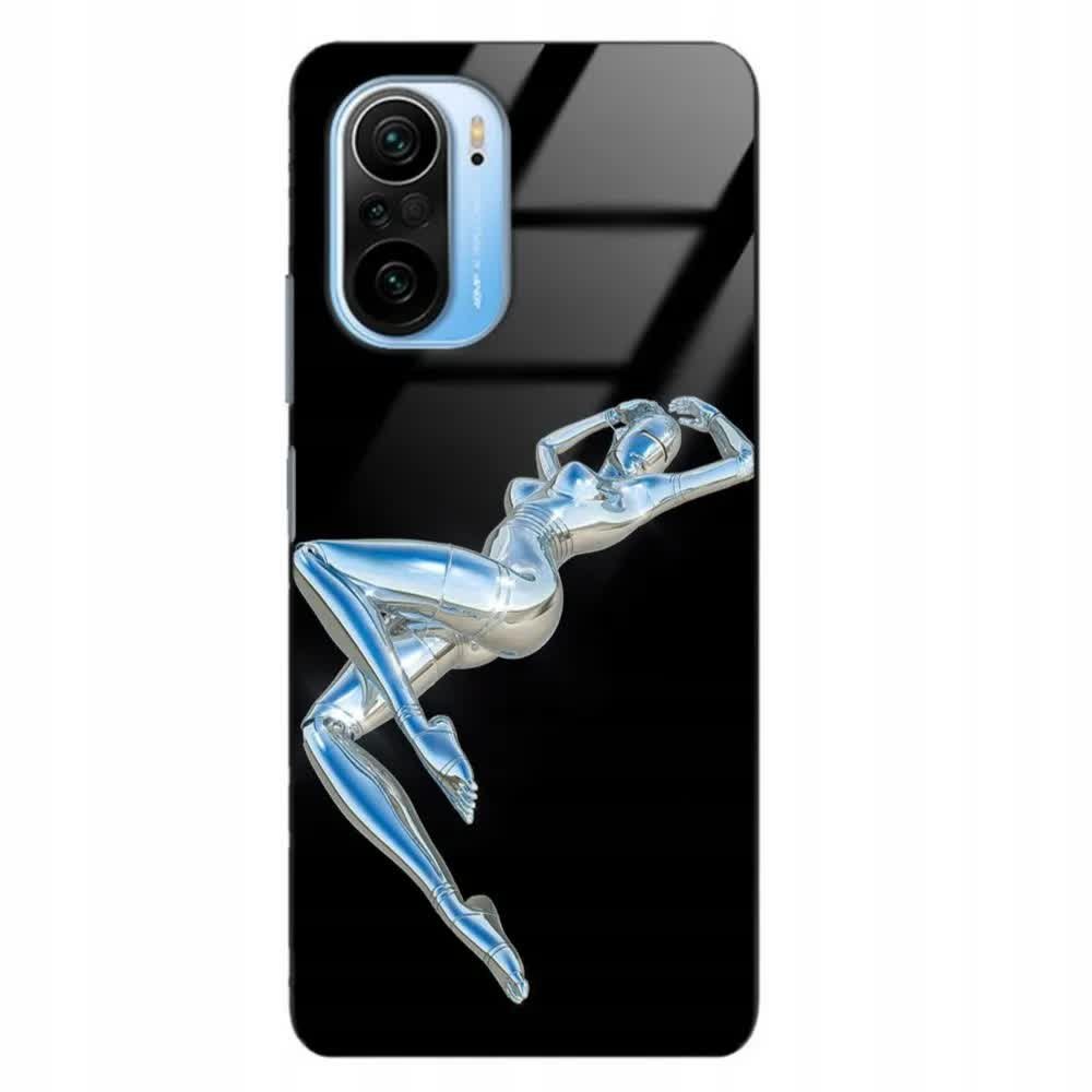 ETUI SZKLANE DO XIAOMI POCO F3 PRO Black Glass Body Cyberpunk Metalic ...