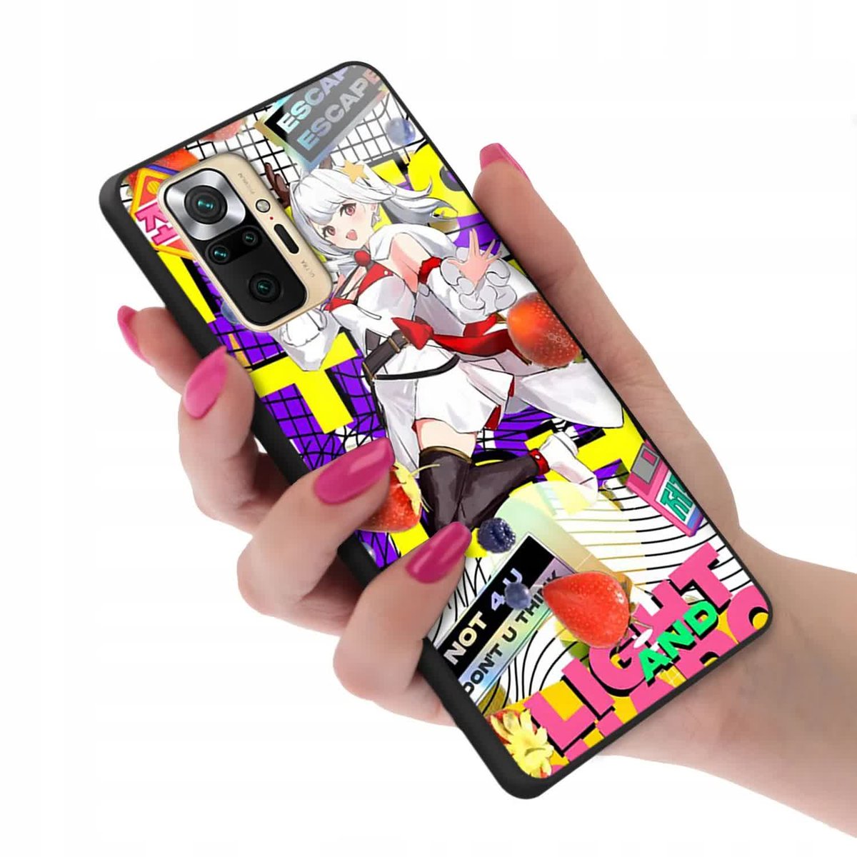 ETUI SZKLANE GLASS BLACK DO XIAOMI REDMI NOTE 10 PRO MAX ANIME KAWAII ...
