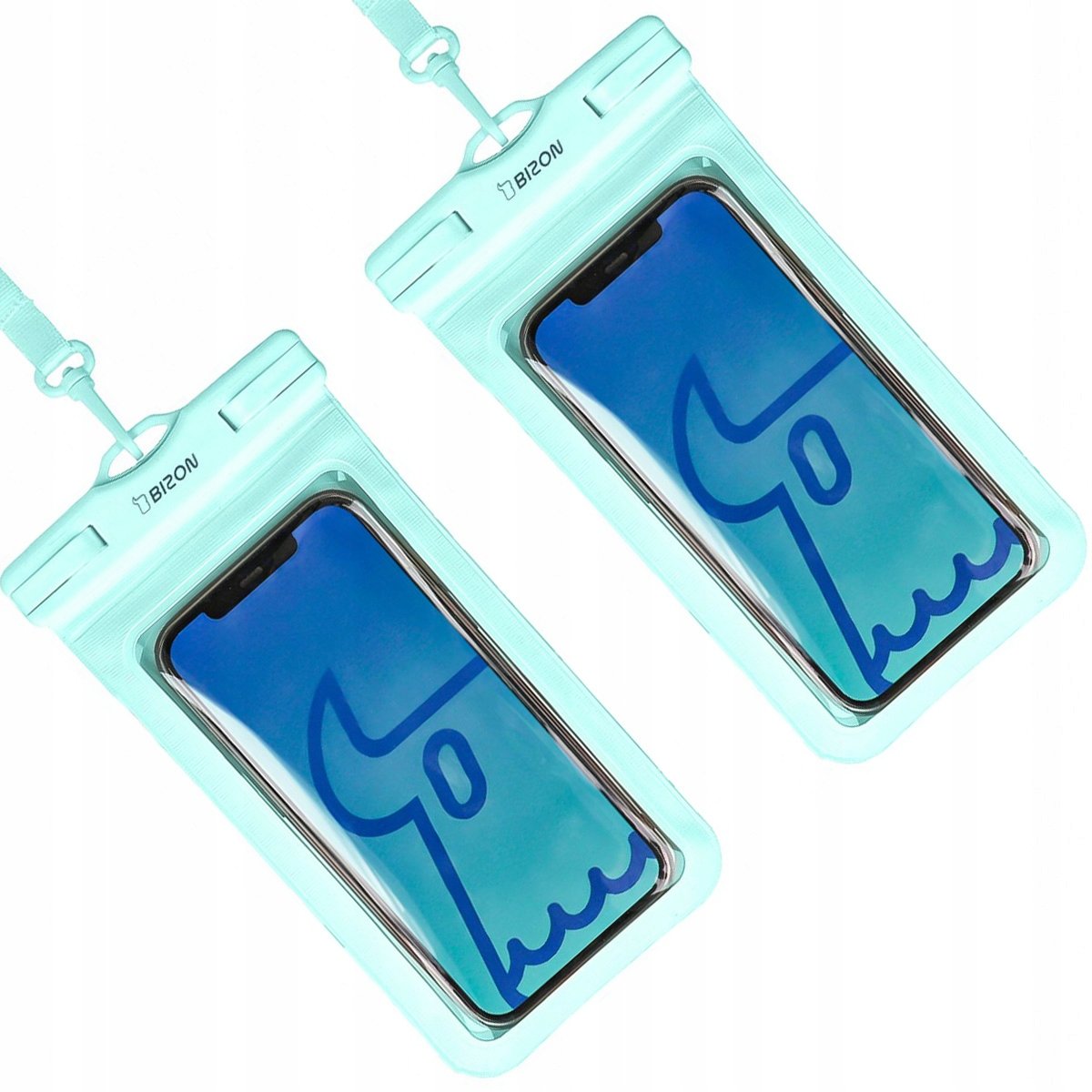 Etui wodoszczelne Bizon Case Hydrowrap, 2 sztuki, miętowe - Bizon ...