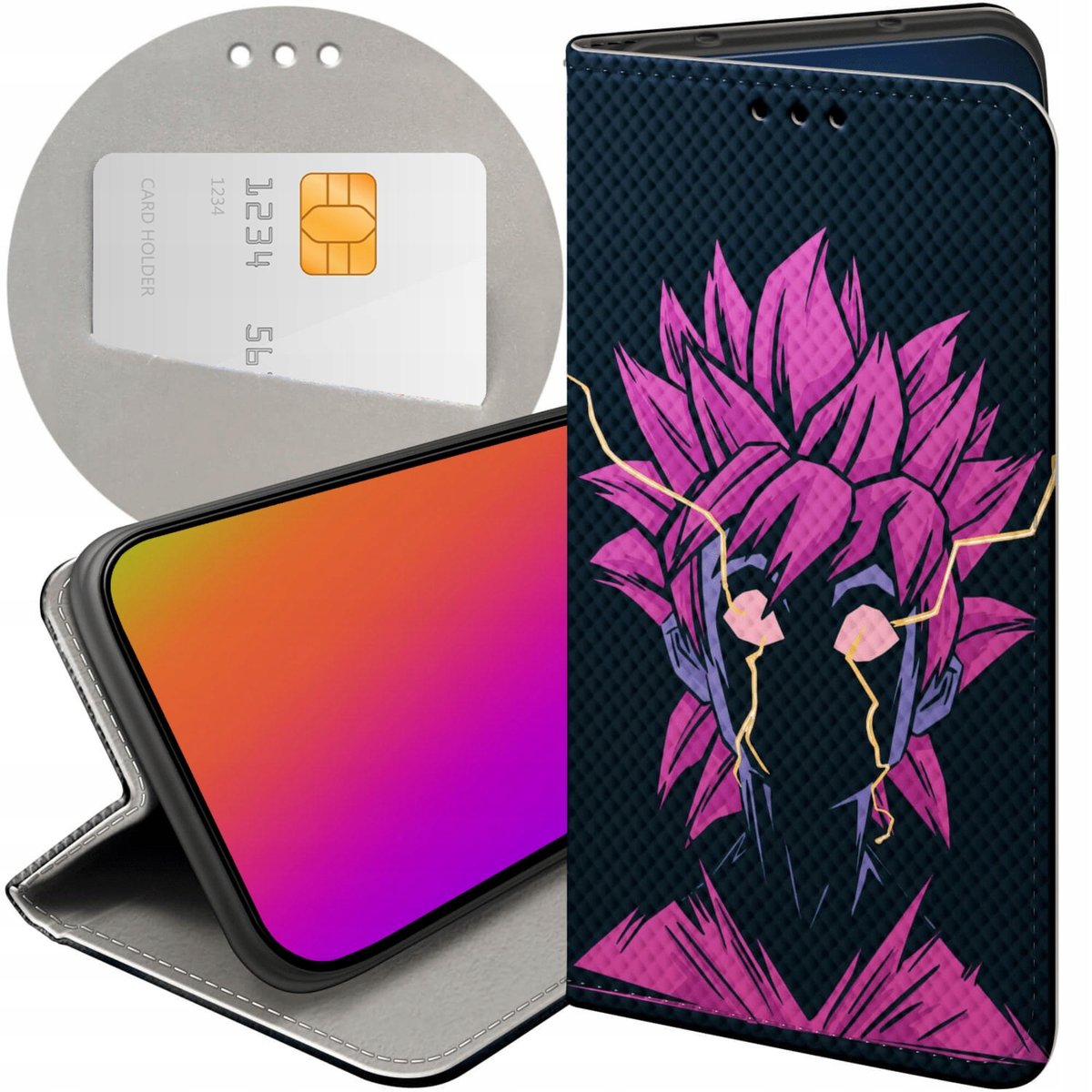 ETUI Z KLAPKĄ DO ALCATEL 1S 2019 WZORY MANGA ANIME K-POP FANTASY ...