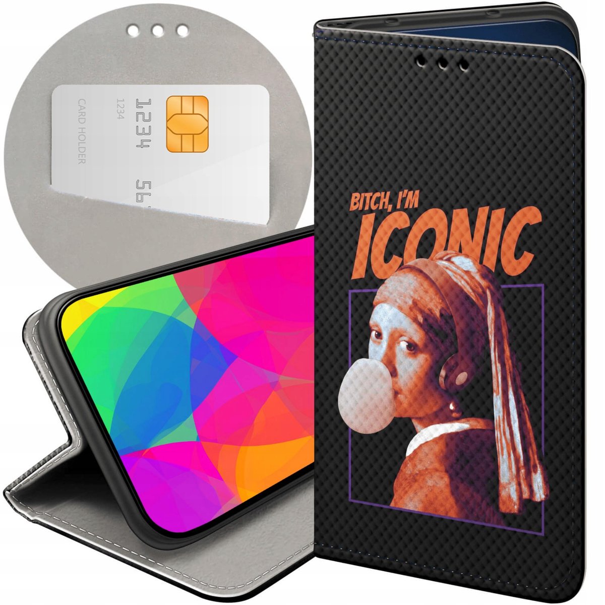 ETUI Z KLAPKĄ DO HONOR MAGIC 5 PRO WZORY LEONARDO DA VINCI SZTUKA ...