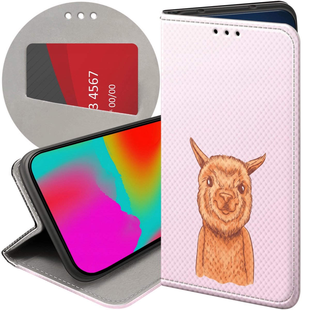 ETUI Z KLAPKĄ DO HUAWEI NOVA 10 PRO WZORY LAMA ALPAKA ANDY FUTERAŁ CASE ...