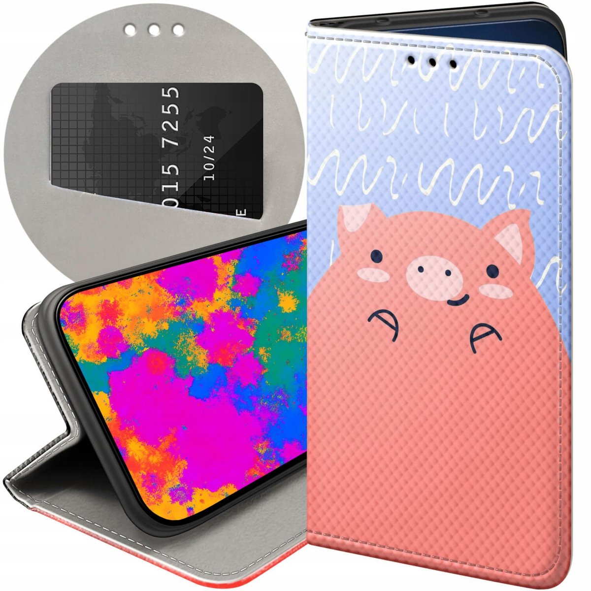 ETUI Z KLAPKĄ DO HUAWEI P SMART 2019 WZORY ŚWINKA PEPPA BAJKA FUTERAŁ ...