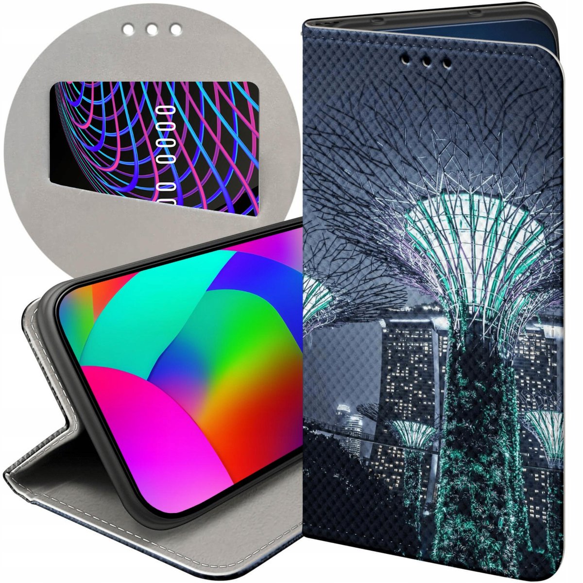 ETUI Z KLAPKĄ DO HUAWEI P SMART 2021 WZORY MIASTA ARCHITEKTURA URBAN ...