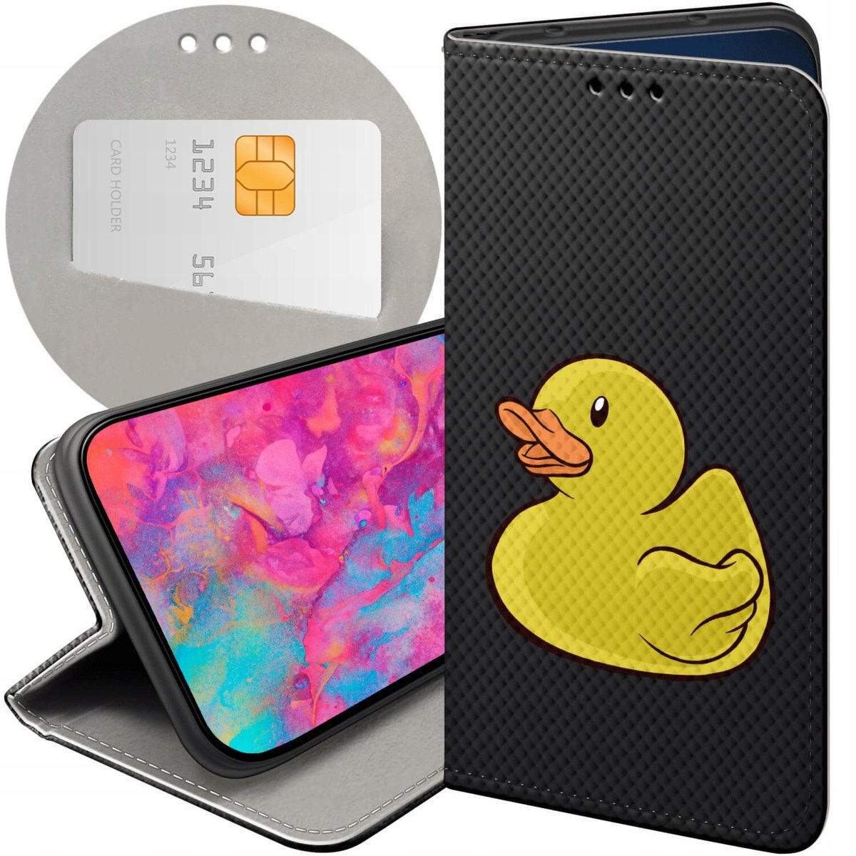 ETUI Z KLAPKĄ DO IPHONE 11 PRO MAX WZORY BEZ TŁA NAKLEJKI STICKER ...